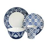 American Atelier, Round, Blue and White, Pirouette Stoneware Dinnerware ...