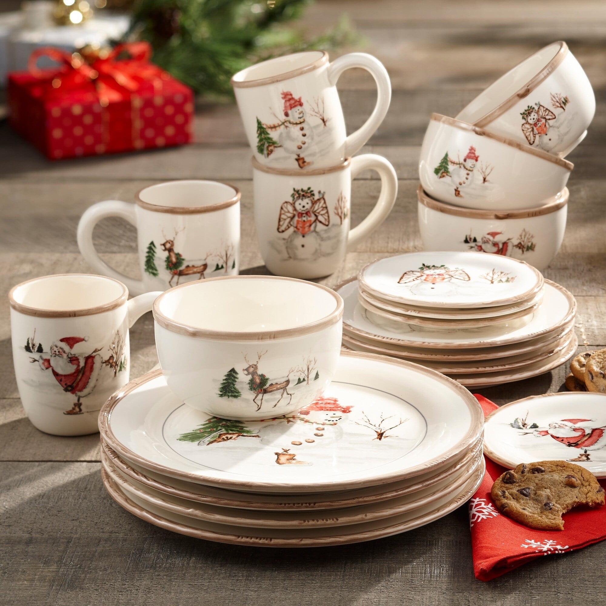 Christmas Twig Dinnerware Set, 20 Piece - Walmart.com
