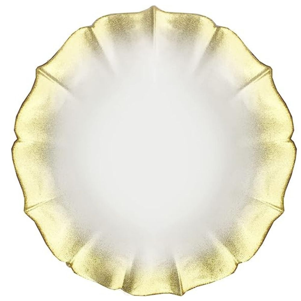 American Atelier, Round, Contessa Glass Decorative Pearl White with ...