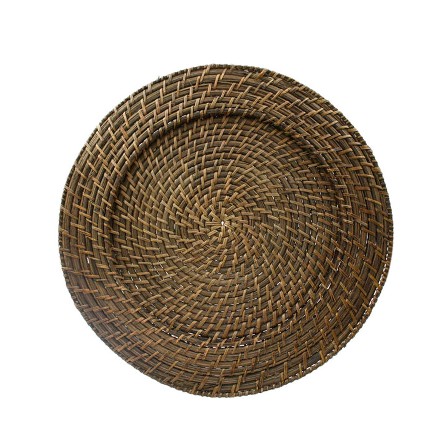 "American Atelier Rustic Dining, Set of 4, 13"" Round Rattan Charger ...