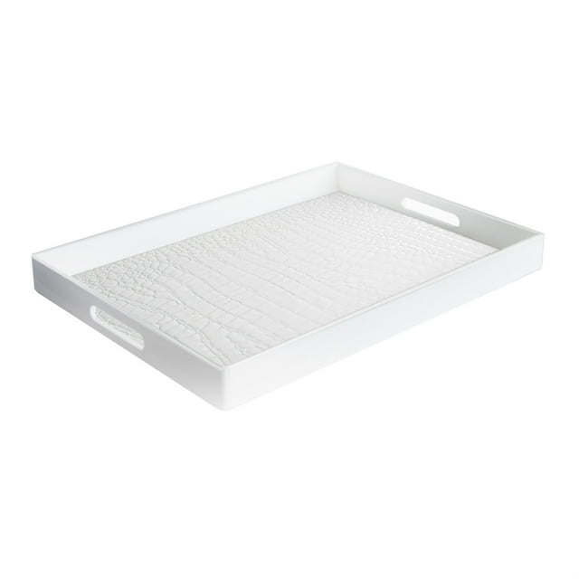 American Atelier, White Alligator Polypropylene Rectanglular Serving ...