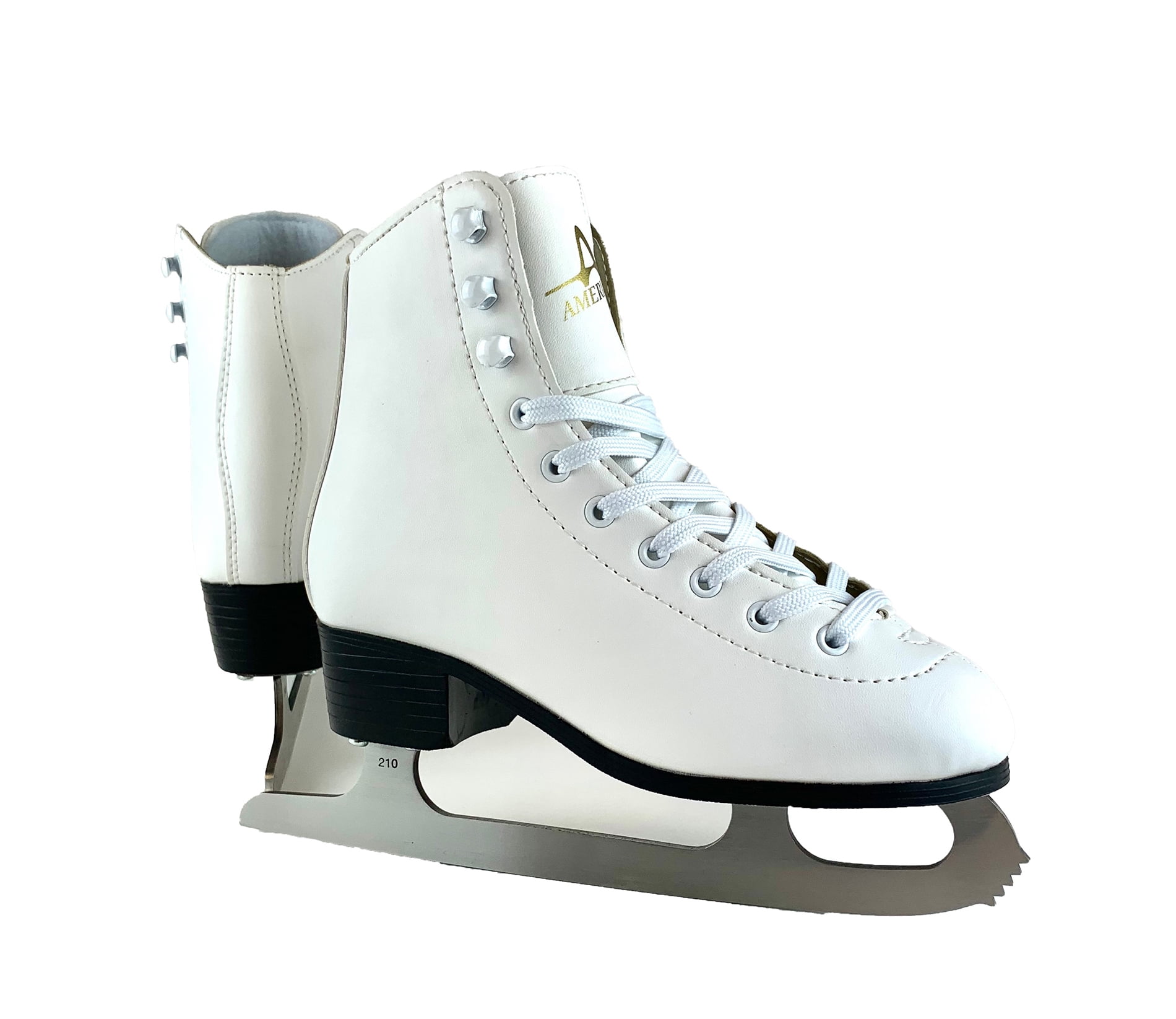 American Athletic Beginner Girls' Tricot-Lined Figure Ice Skates, Size ...