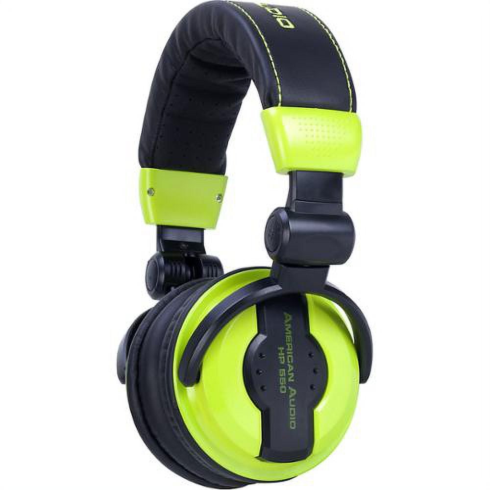American Audio HP550 Professional Studio Headphones Lime - Walmart.com