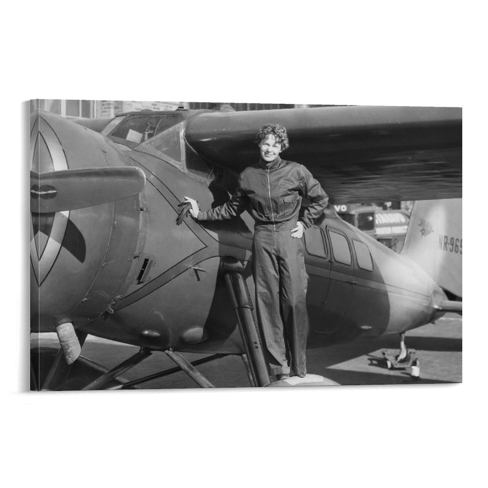 American Aviation Pioneer And Writer Amelia Earhart Poster Painting On ...