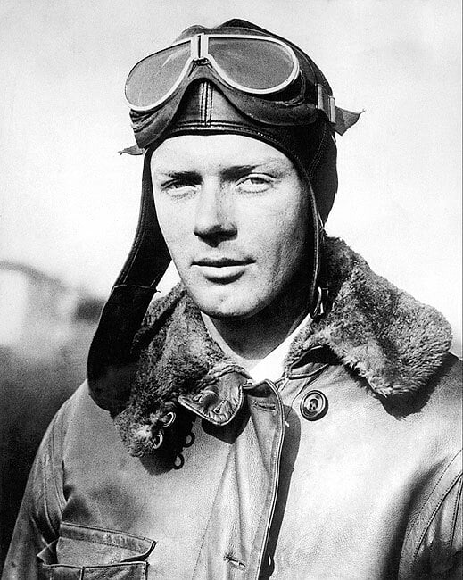 American Aviator Charles Lindbergh - 20x30 Inch Laminated Aviation ...
