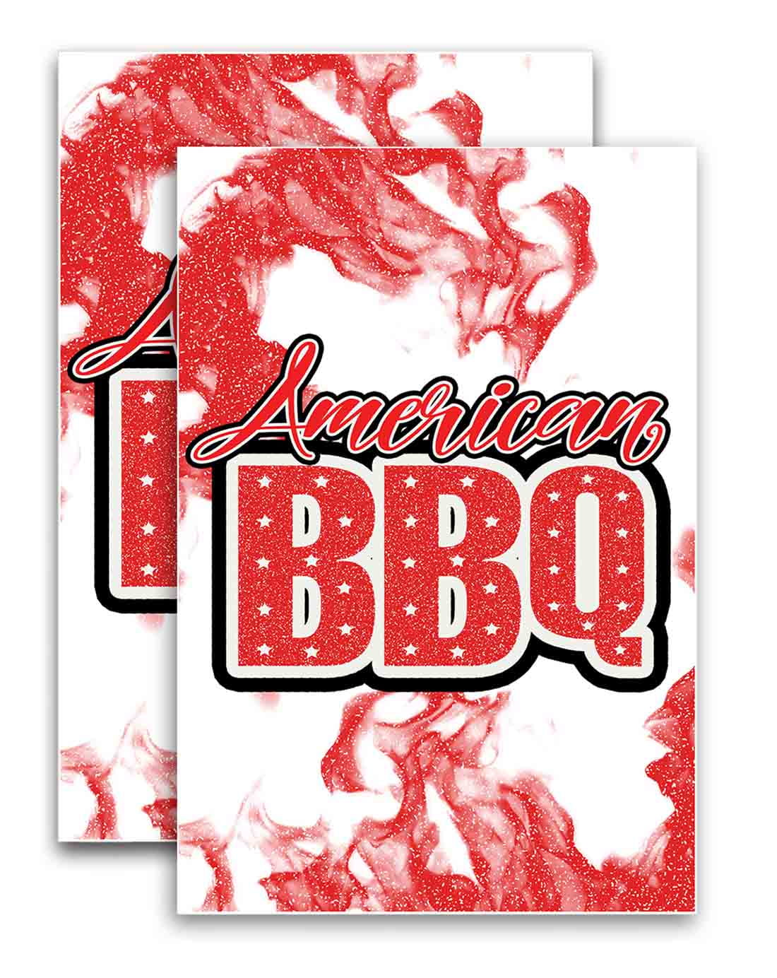 American BBQ (24" X 36") Vinyl Decal Only (Pack of 2) |Sign|Sticker ...