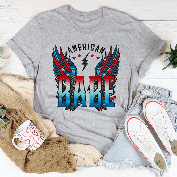 American Babe Tee Athletic Heather S Peachy Sunday T-Shirt - Walmart.com