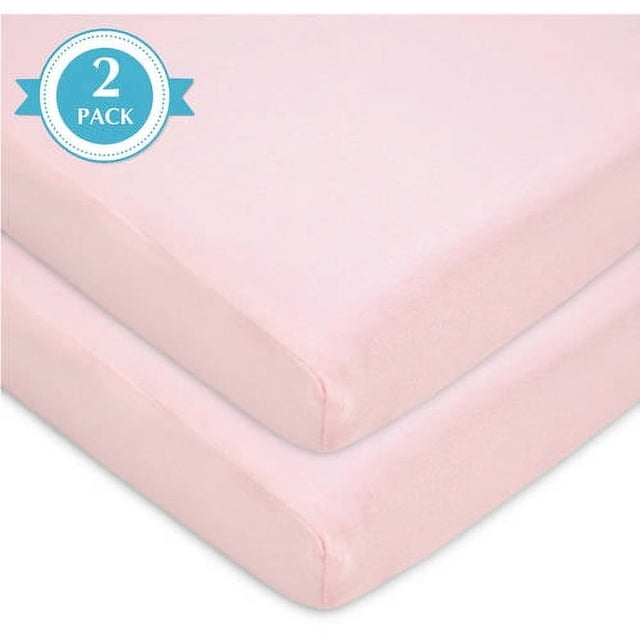 American Baby Company 2 Pack 100% Natural Cotton Fitted Mini Crib ...