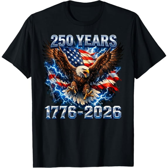 American Bald Eagle 1776-2026 250 Anniversary Usa T-Shirt Unisex S-5XL ...