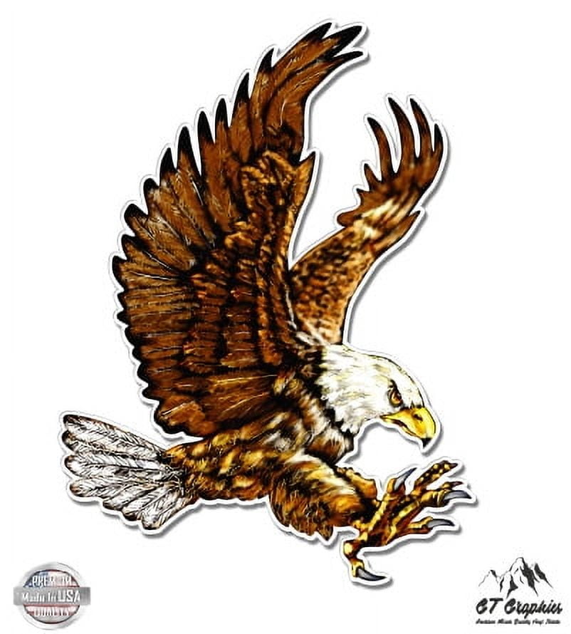 American Bald Eagle - 3" Vinyl Sticker - For Car Laptop I-Pad Phone ...