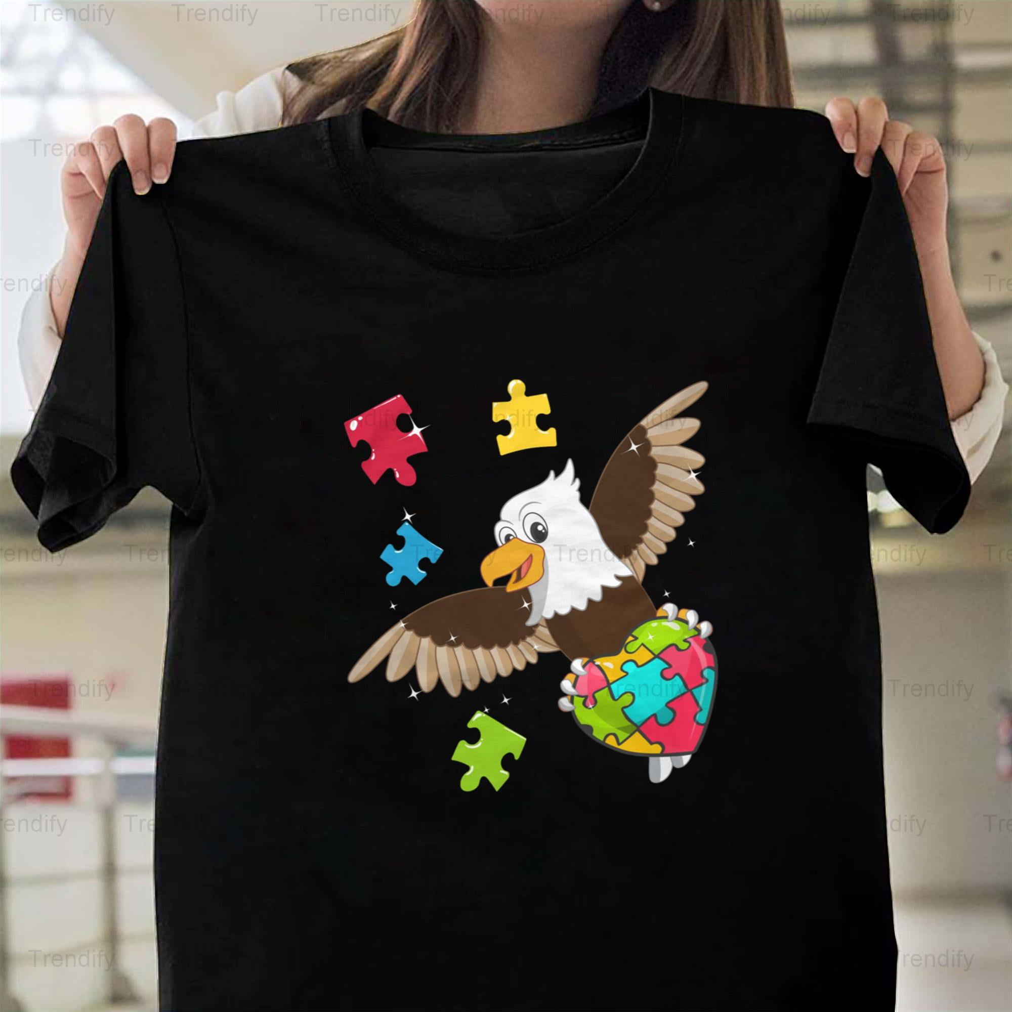 American Bald Eagle Autism Awareness Patriotic Support Graphic H28961 ...