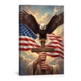 American Bald Eagle Flag Christian Cross Faith USA Canvas - Walmart.com