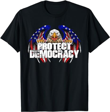 American Bald Eagle Protect Democracy T-Shirt - Walmart.com