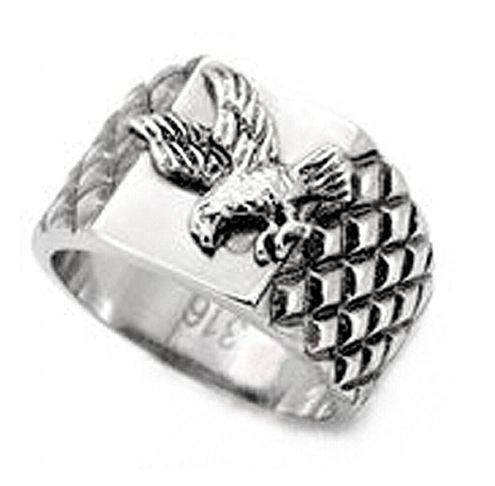 American Bald Eagle Ring (HIVE). USA Ring for Men Military War Veterans ...