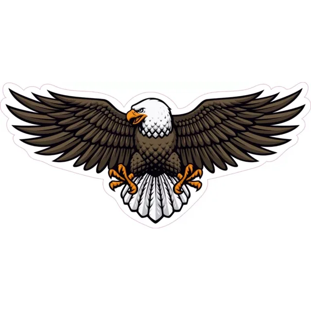 American Bald Eagle Wings Spread Sticker Window Decal Multiple Size ...