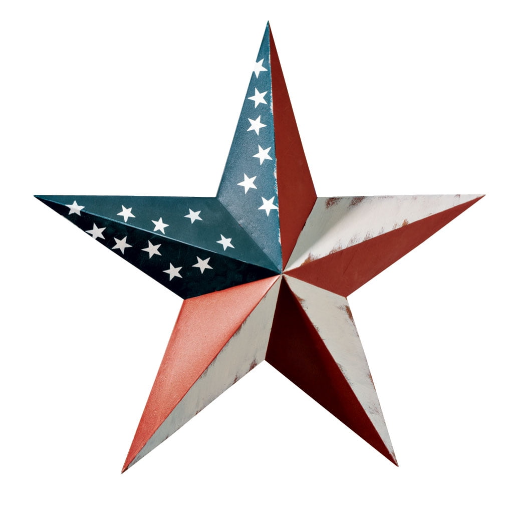 Fox Valley Traders Barn Star, 18x18, Red White Blue Metal, Patriotic ...