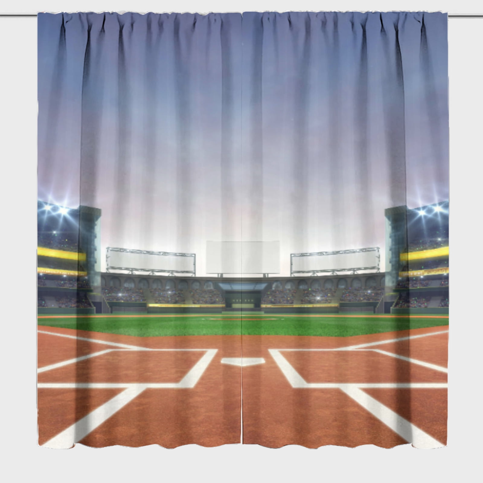 American Baseball Field Curtains, Sports Stadium Arena Blackout Rod ...