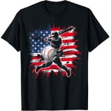 American Baseball Player Us Flag 4Th Of July Boys T-Shirt S-5XL ...