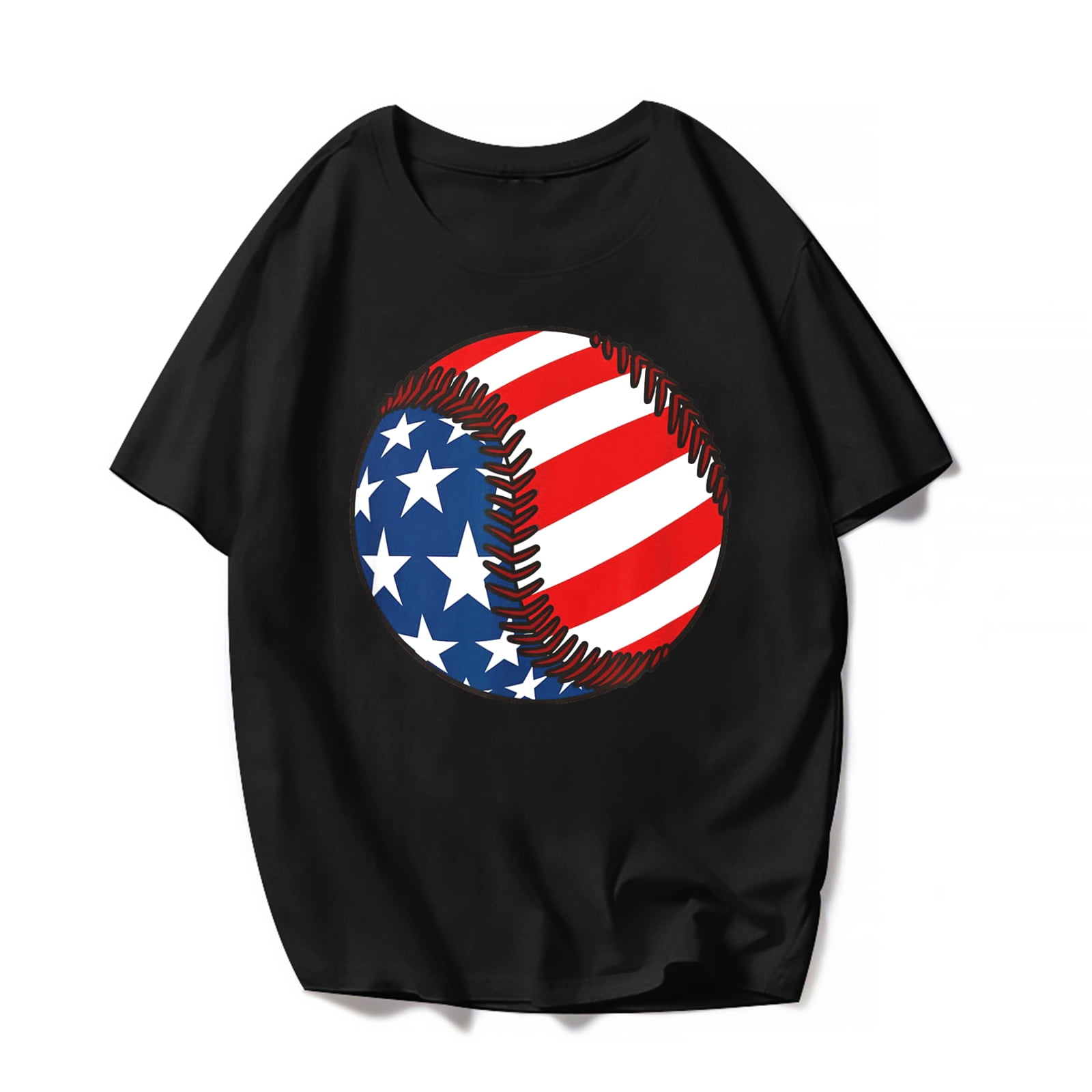 American Baseball T-Shirt Men Baseball Lover Player Graphics Casual ...