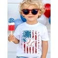 American Baseball US Flag 4th of July Boys Kids T-Shirt - Walmart.com