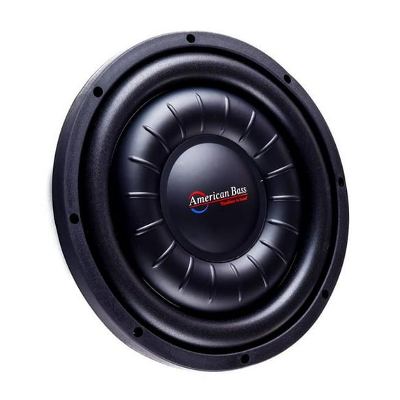 American Bass 10 in. 4 Ohm DVC Slim Mount 1500 W Max Subwoofer, Black ...