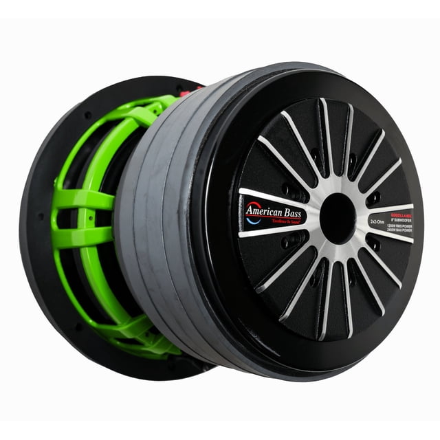 American Bass Godzilla 8" Dual 1200 Watt RMS 2-Ohm Subwoofer - Walmart.com