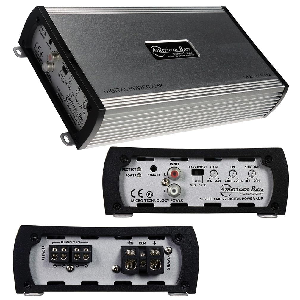 American Bass 2500W Car Amp Audio, 1 Ohm Stable Power D Class Amplifier ...