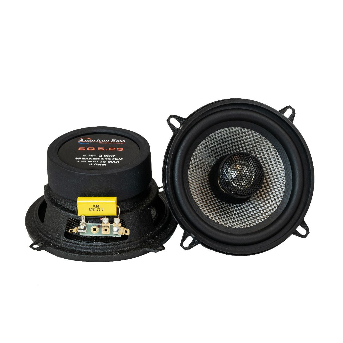 American Bass SQ525 5.25 in. 120W SQ Coaxial Speaker - Walmart.com