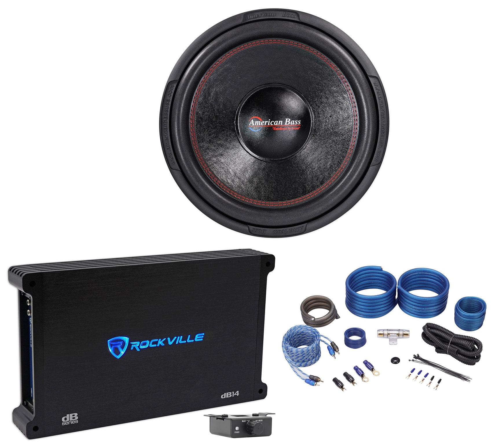 American Bass XD-1544 2000w 15" Car Audio Subwoofer Sub+Mono Amplifier ...