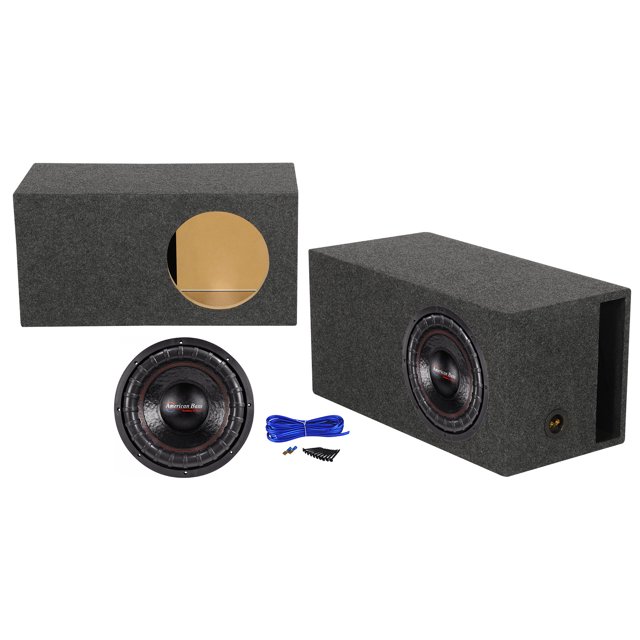 American Bass XFL-1222 2000w 12" Competition Subwoofer+Vented Sub Box ...