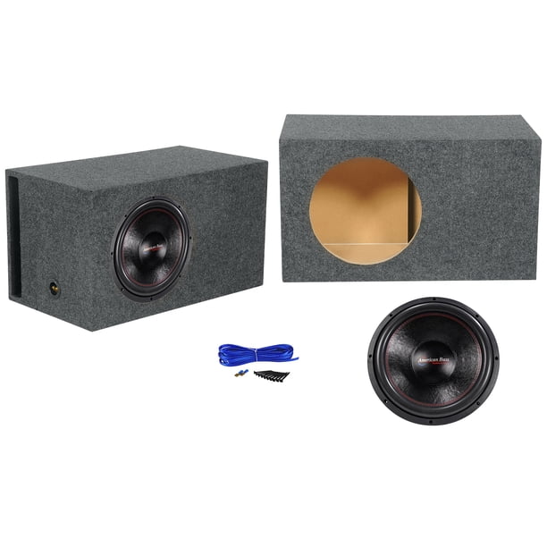 American Bass XFL-1522 2000w 15" Competition Subwoofer+Vented Sub Box ...