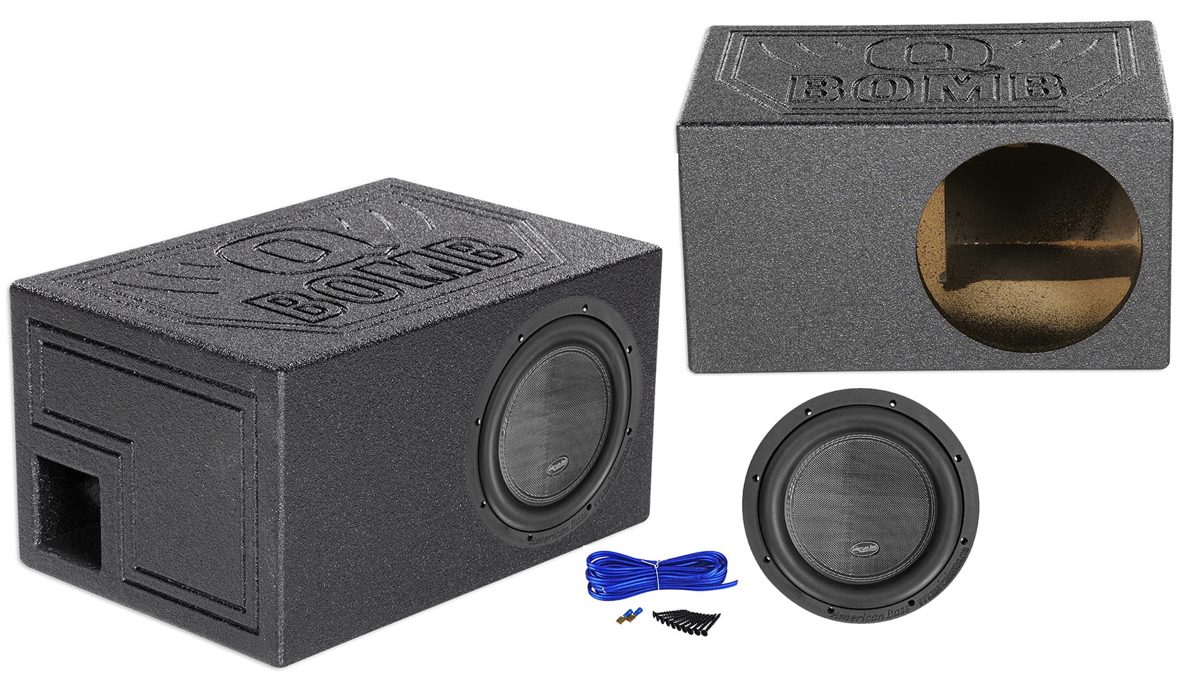 American Bass XR-10D4 2000w 10" Competition Subwoofer+Vented Sub Box ...