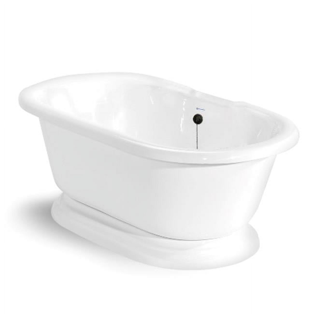 American Bath Factory T100A-OB & DM-7 Nobb Hill 60 in. White Acrastone ...