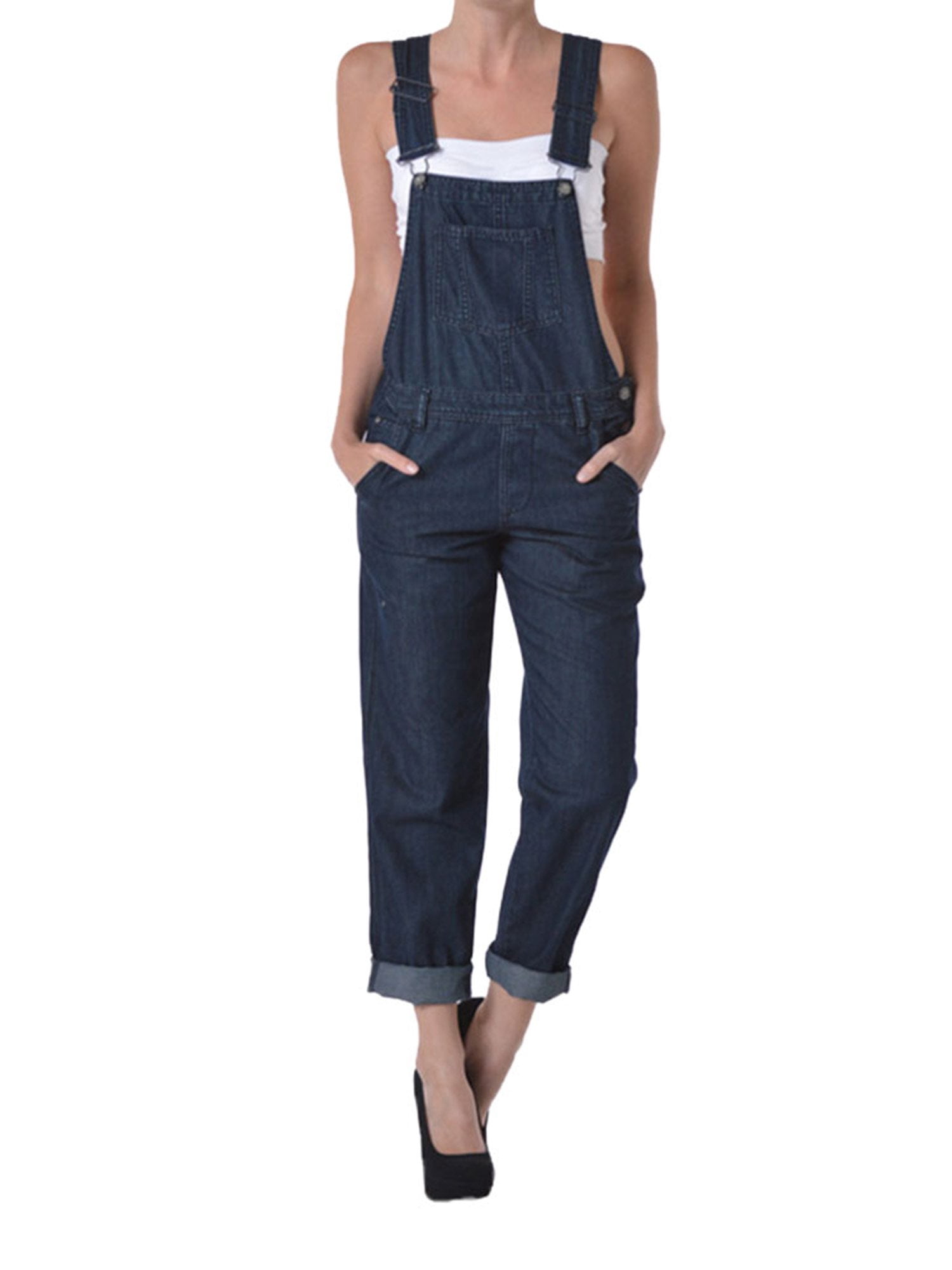 American Bazi Women's Classic Overalls RJHO154 - Dark Blue - Small ...