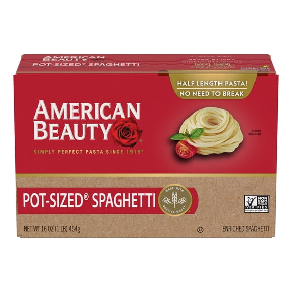 American Beauty Thin Spaghetti Pasta, 16 oz - Dry, Non-Sticky, Perfect ...