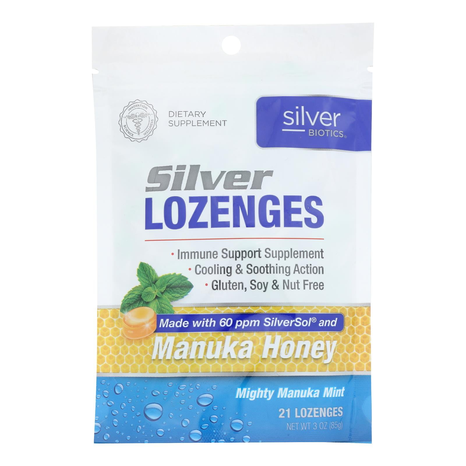 American Biotech Labs Silver Biotics Colloidal Silver Lozenges | 60 PPM ...