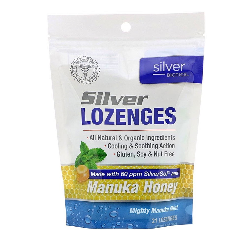 American Biotech Labs Silver Biotics Lozenges Manuka Honey, 21 Ea, 2 ...
