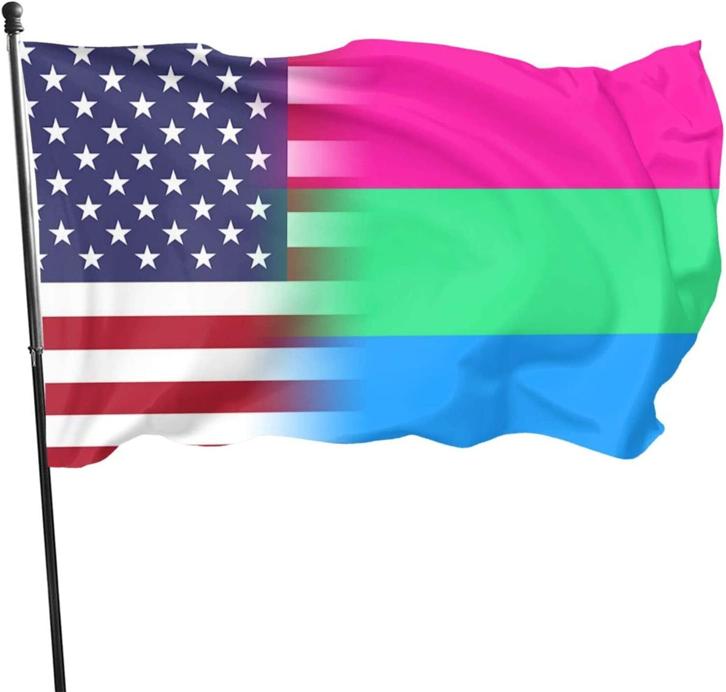 American Bisexual Pride Flag, 3Ply Polyester Heavy Duty Double Sided ...