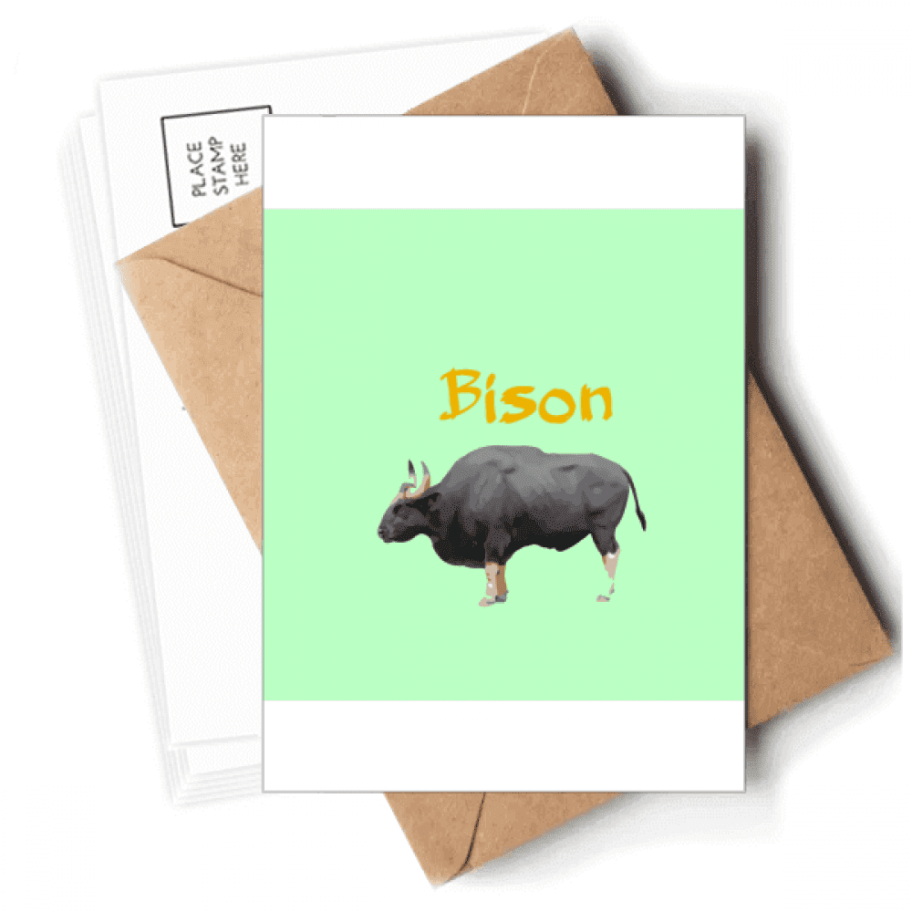 American Bison Artiodactyla Postcards Envelopes Blank Note Cards ...