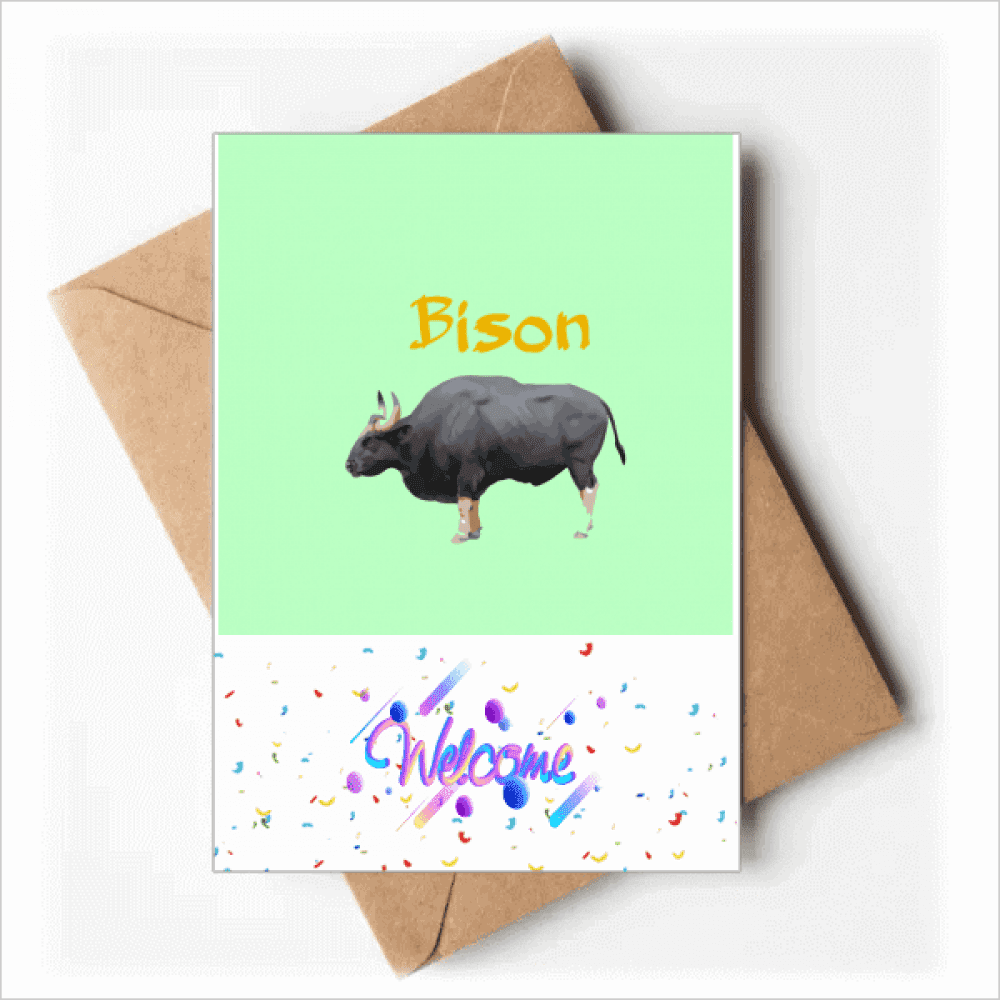 American Bison Artiodactyla Welcome Back Greeting Cards Envelopes Blank - Walmart.com
