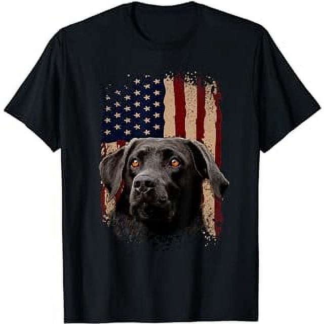 American Black Labrador USA Flag Lab Owner T-Shirt - Walmart.com
