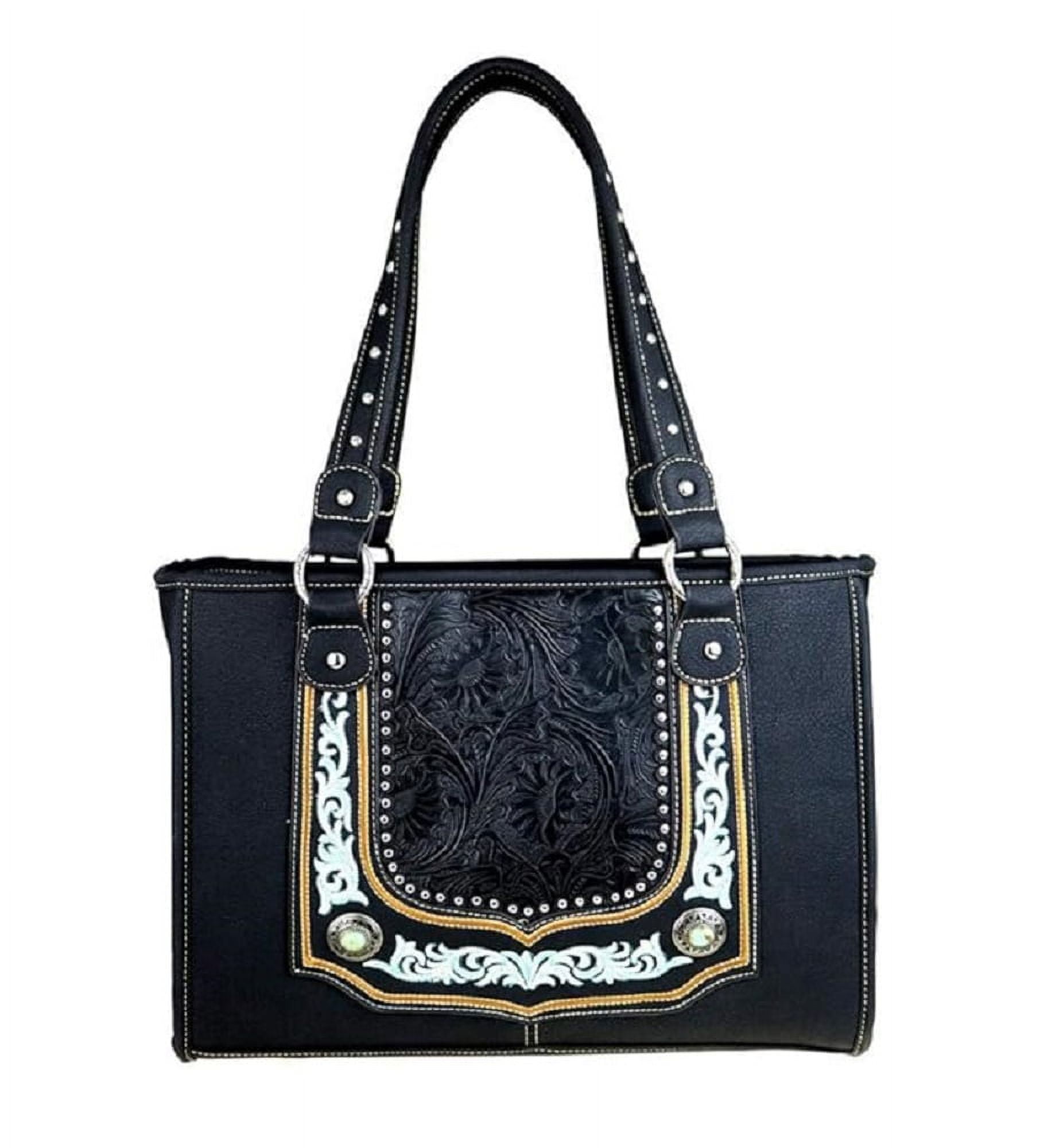 American Bling Tooled Concho Purse Dual Left Right Back Pocket Bag ...