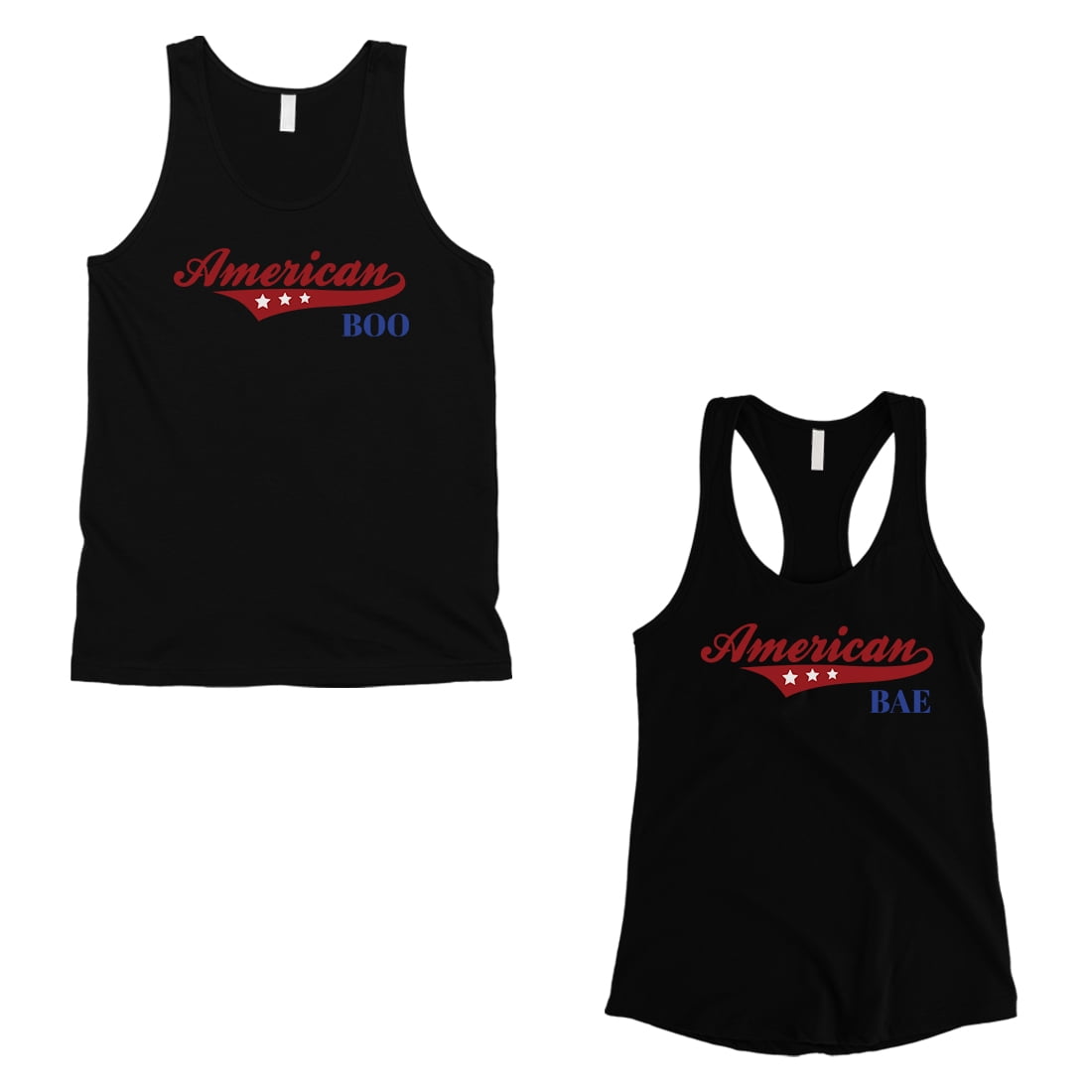 American Boo Bae Matching Couple Tank Tops Black Romantic Gift Set ...