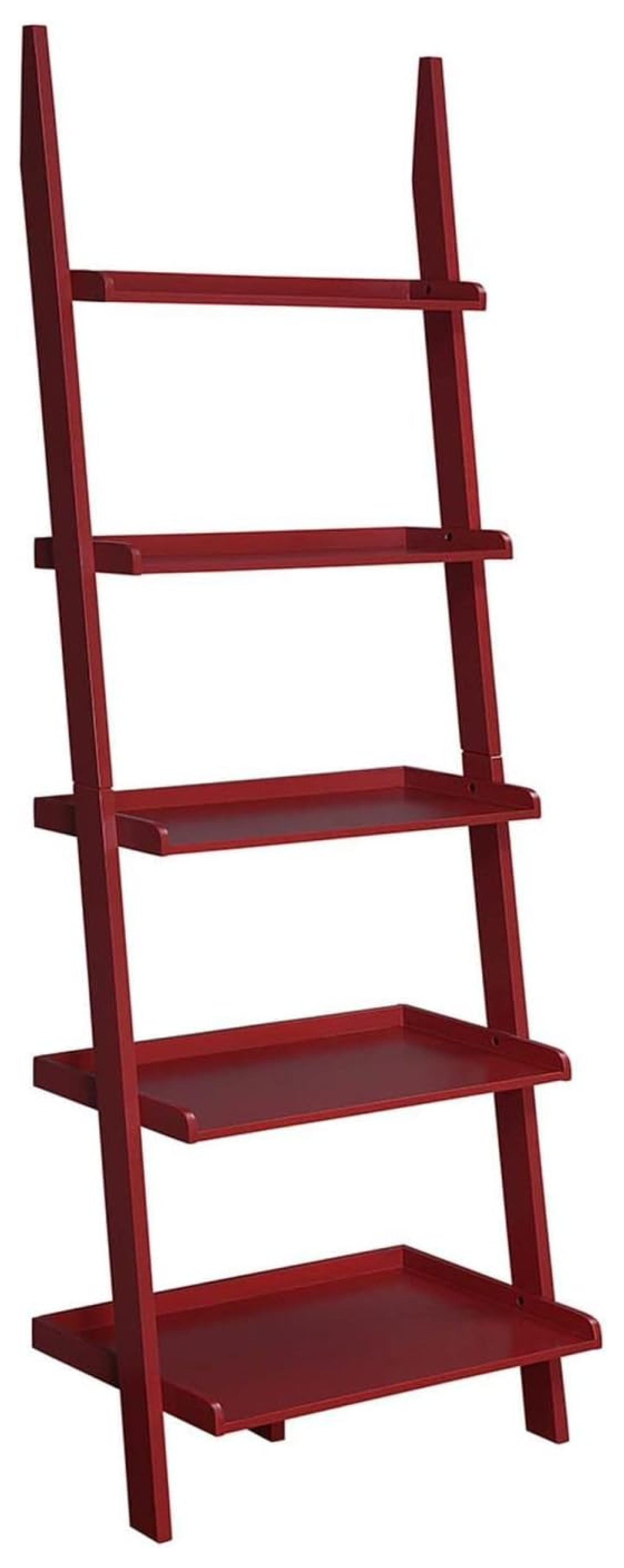 American Bookshelf Ladder, Cranberry Red - Walmart.com