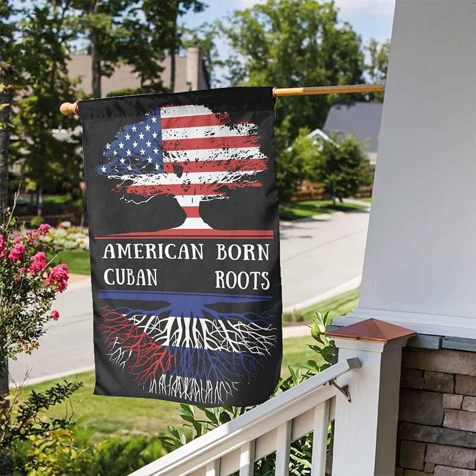 American Born Cuban Roots USA Cuba Flag Garden Flag 12 x 18 inches ...