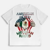American Born Mexican Roots With Flag Print T Shirts Usa & Mexico