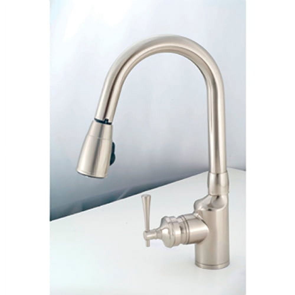 American Brass SL2000N Brushed Nickel Metal Single Hole Pull Down ...