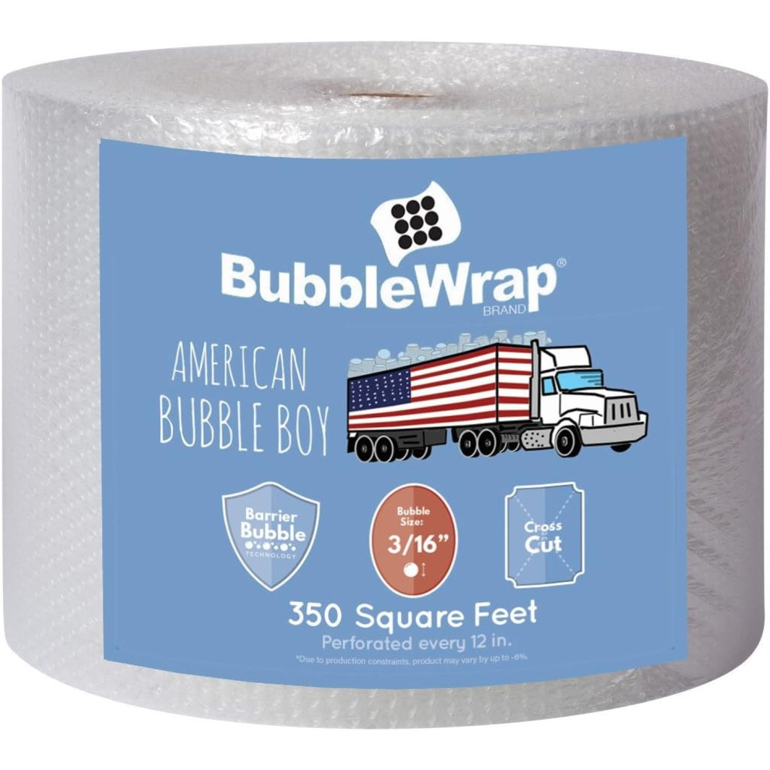 American Bubble Boy Bubble Wrap Official Sealed Air Bubble Wrap - 350 Feet X 1/8" X 12 ...