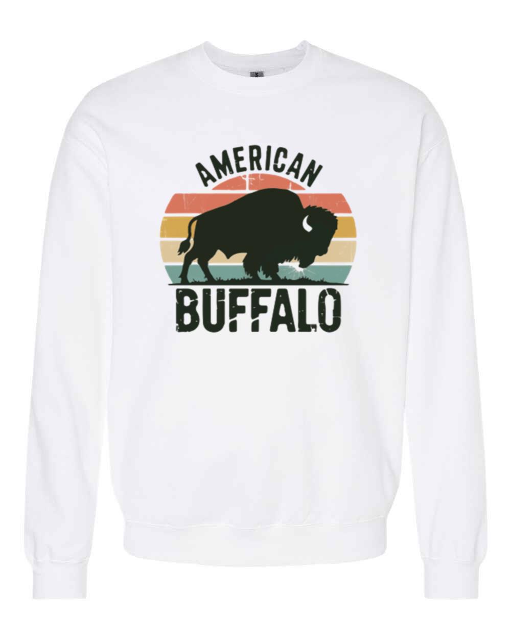 American Buffalo Vintage Western Heritage Art Sweatshirt up to 5XL ...