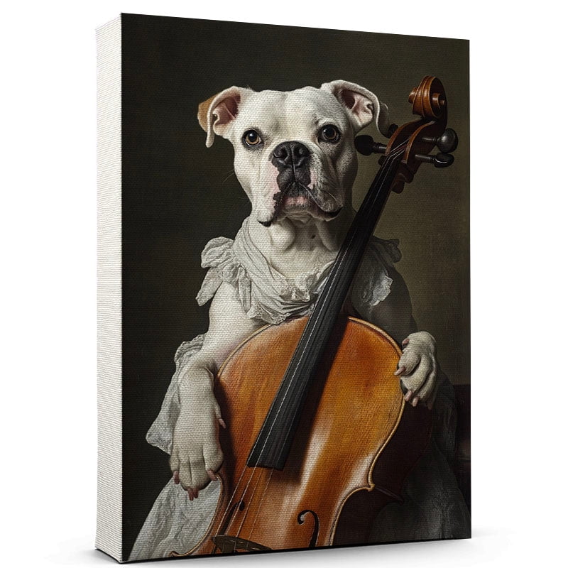 American Bulldog Dog Stretched Canvas Size 8x12 Cello Canvas – Funny ...